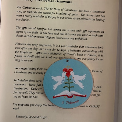 12 Days of Christmas Ornaments for Advent and Christmas READY TO SHIP ...