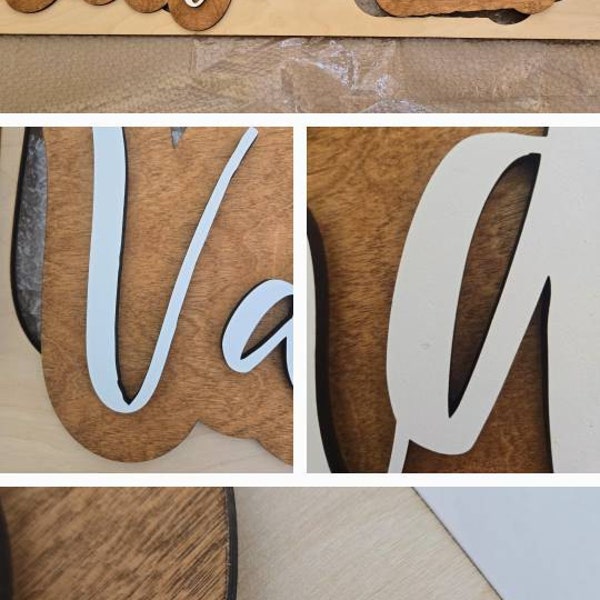 Wide Welcome Wooden Sign | Wooden Word Cut | Wooden Laser Cut ...