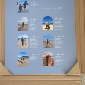 Custom Holiday Landmark Seating Plan Sign Personalised Table Names ...