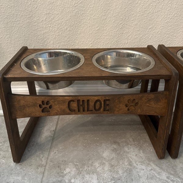 XL Raised Dog Feeding Stands, Elevated Floating Dog Feeder, Wall ...