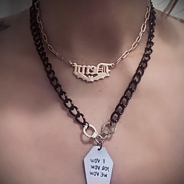 Custom Name Necklace for Men With Figaro Chain, Customize Name Plate ...