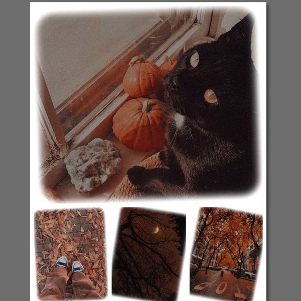 100PCS Autumn Wall Collage Kit, Fall Aesthetic Decor, Halloween Wall ...