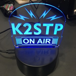 Ham Radio Lighted on Air Callsign Display LED Amateur Radio - Etsy