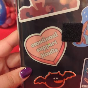 Emotional Support Kindle Heart Sticker Kindle Sticker Bookish Gifts ...