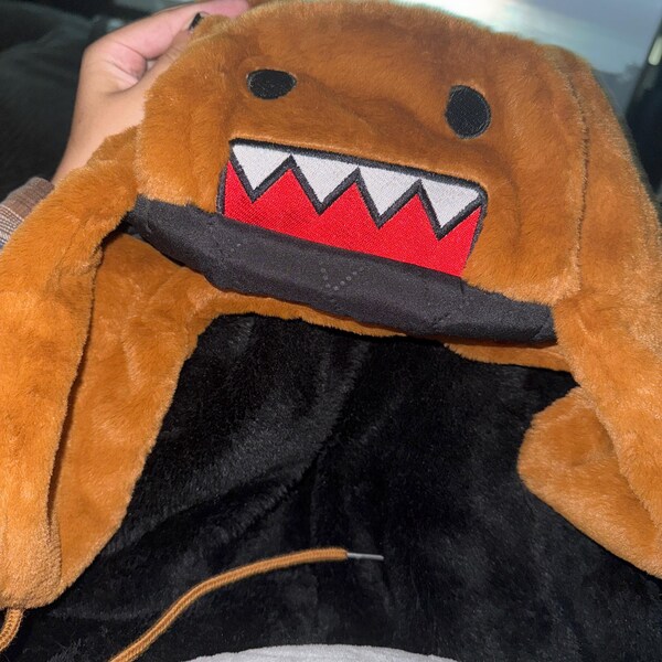 Domo Kun Ushanka Hat, Cute Y2K Anime Hat Brown - Etsy