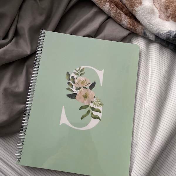 Personalized Initial Journal, Letter Notebook, Initial Notebook, Lined ...