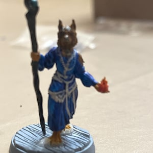 Human Male Wizard Miniature for D&D TTRPG 32mm Miniature Spellcaster ...