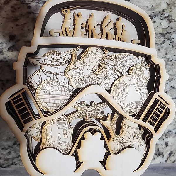Multi-layer, Laser Cut Fles - 7 Layer Art Piece for Glowforge - SVG ... Multi-layer, Laser Cut Fles - 7 Layer Art Piece for Glowforge - SVG ...