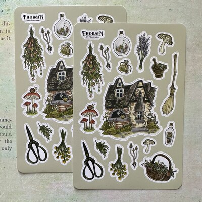Cottagecore Sticker Sheet Aesthetic Cottagecore Stationery - Etsy