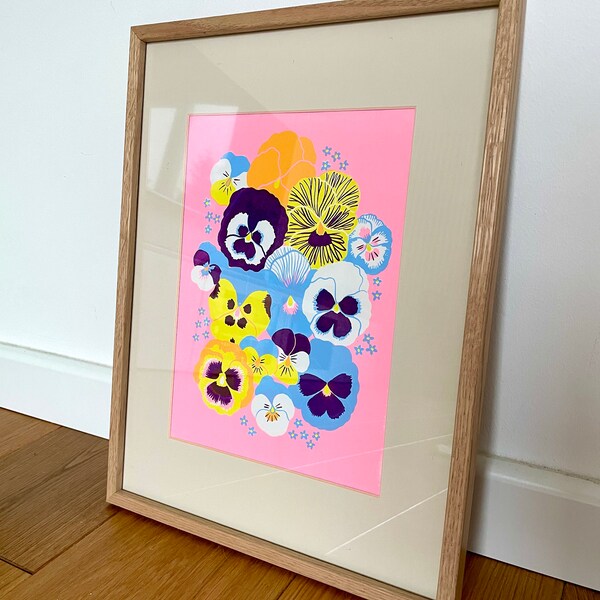 Oleander Hawk Moth Screenprint Green / Purple Metallic - Etsy