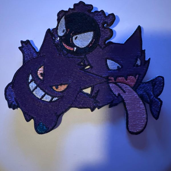 Gengar Patch Pokemon Iron on Patch Sew on Patch Anime Cartoon Patch Bag ...