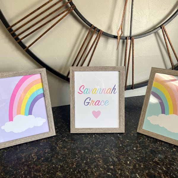 Colorful Girls Room Decor, Tween Girl Bedroom Art, Colorful Heart Art ...