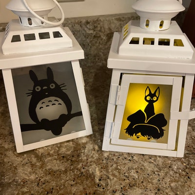 STUDIO GHIBLI Holographic Character White Metal LED Lantern, Featuring ...