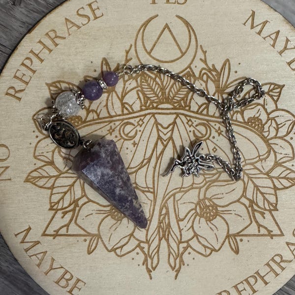 Rose Quartz Pendulum Scrying Divination Rose Bead Rose Charm Rose ...