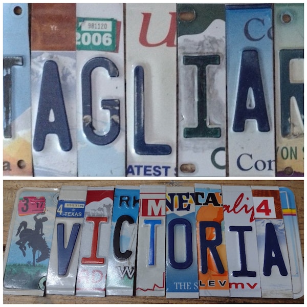 Professionally Cut License Plate LETTERS and Numbers From Real Plates ...