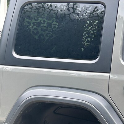Leopard Cheetah Print Rear Window Decals Fit Jeep Wrangler Unlimited ...