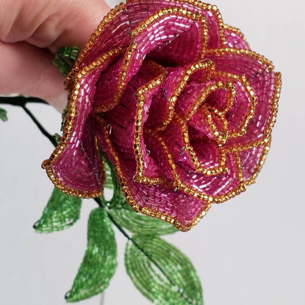 Beaded Rose Pattern, Rose Pattern, Beaded Rose, Beaded Rose Pattern Step by Step, Rose Pdf ...