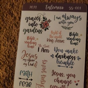 Bible Journaling Stickers, Gratitude Journal Stickers, Christian ...