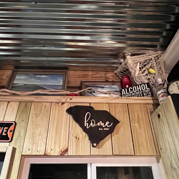 South Carolina SC State Flag ,wood Sign, Wall Hanging With Palmetto ...