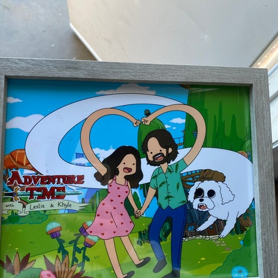 Adventure Time Cartoon Custom Portrait Illustration , Couple Family ...