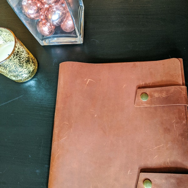 Personalized Leather Folder, Leather Document Holder, Folder Case ...