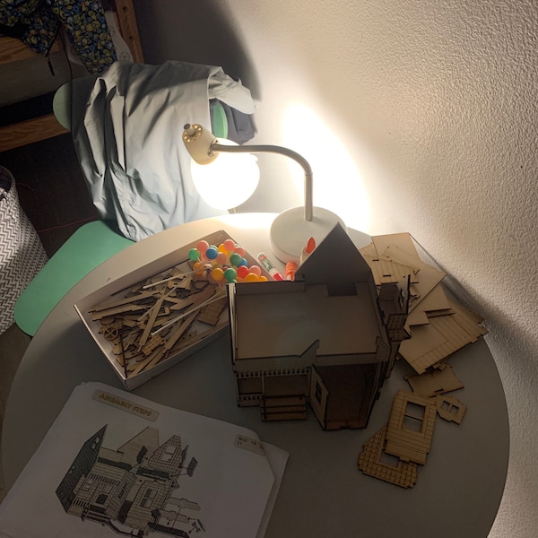 Carl's House From UP Movie: MDF Model Kit With Balloons - Etsy