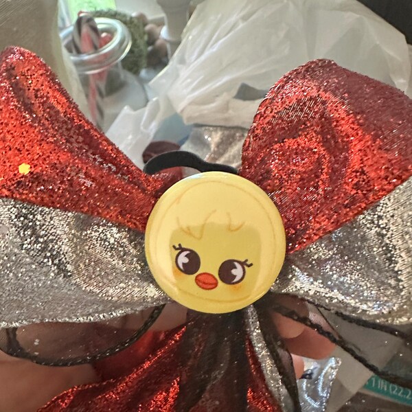 STRAY KIDS Bow Heart Lightstick Sign Photo Name Glitter Rhinestone ...