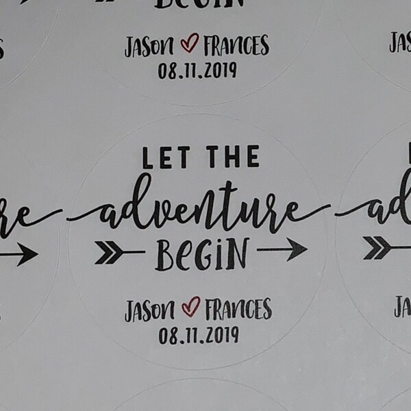Let the Adventure Begin Stickers,baby Shower Favor Stickers,custom ...