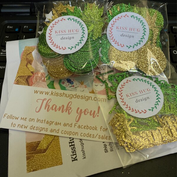 Personalized Green Fairy Confetti- Table Confetti- Birthday Confetti ...