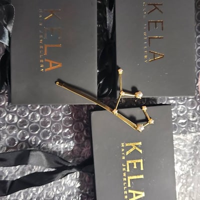 KELA Hair Pins Set of 2 Scallop Shell & Natural Pearl Gold - Etsy