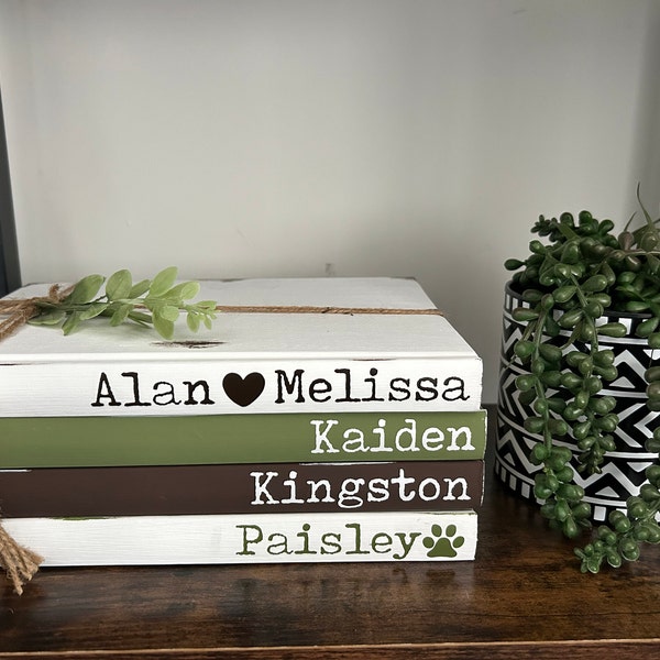 Custom Hardback Book Stacks | Family Book Stacks | Quote Book Stacks ...