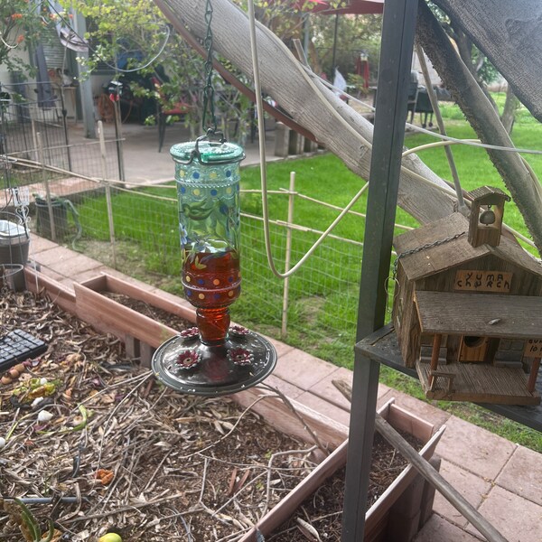 Antique Hummingbird Feeder Glass Vintage Bird Feeder Best Hummingbird Feeder Chain