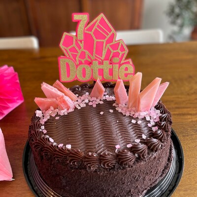 Gemstone Cake Topper Crystal Cake Topper Custom Gem Topper - Etsy