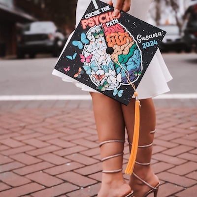 Master Social Worker Graduation Cap Topper, Customized Social Work Grad ...