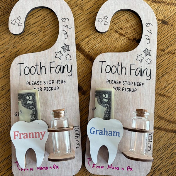 Personalised Name Tooth Fairy Door Hanger,tooth Fairy Pickup Dropoff ...