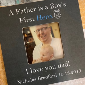 Some Heroes Wear Capes Ours Wears a Badge Police Frame Police Gift ...