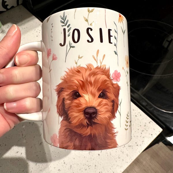 Personalized Pet Mug Custom Dog or Cat Coffee Mug Hand-drawn Pet ...
