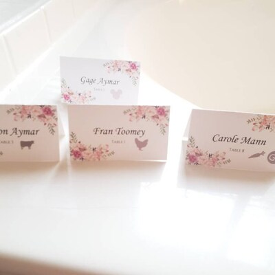 Place Card Template, Wedding Place Cards, Editable Place Cards, Escort ...