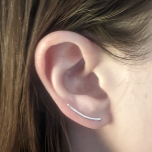 Silver Helix Cuff Ear Cuff Double Helix Cuff Hammered | Etsy