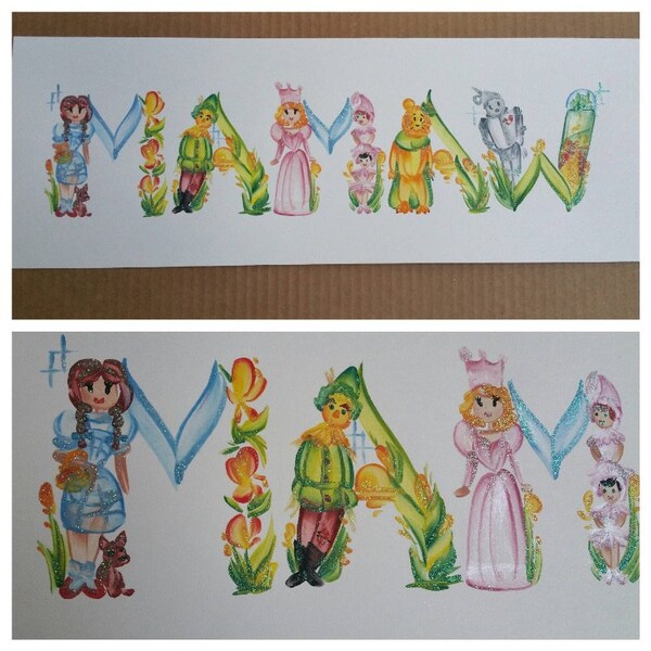 Custom Disney Inspired Princess Name Painting - Etsy