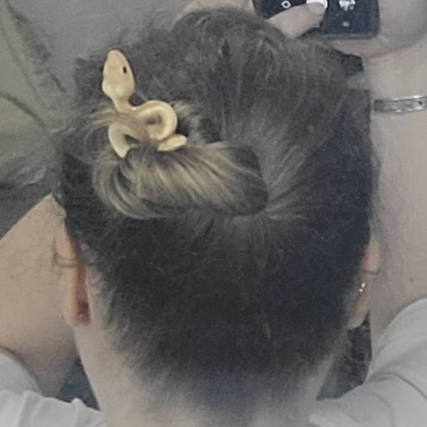 Rattlesnake.snake. Wooden Hair Fork. Hair Stick . Carved Hair ...