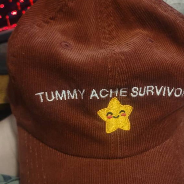 Tummy Ache Survivor Hat, Corduroy Meme Hat, Funny Baseball Cap, Hat ...