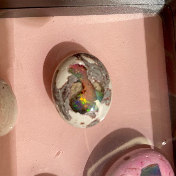 Pear Shape Matrix Opal 22 X 17 X 8 Mm 22 Carats, Black Opal, Australian ...