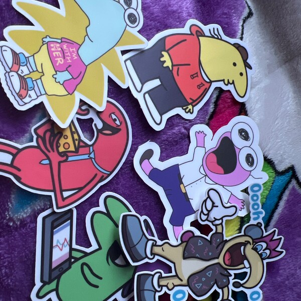 Smiling Friends Character Funny Handmade Stickers - Etsy
