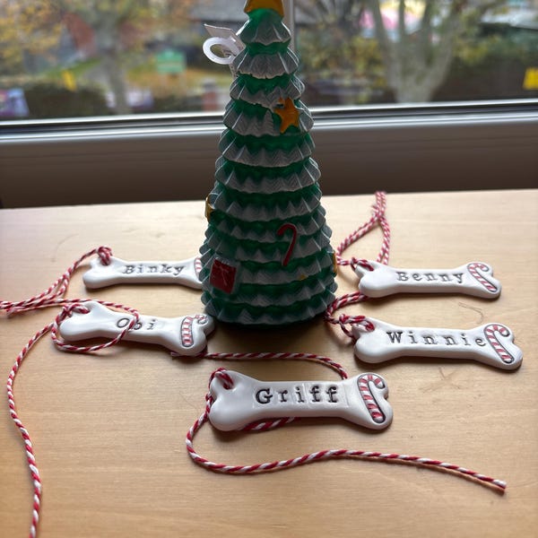 Dog Bone Personalised Clay Decorations - Pets, Personalised, Handmade ...