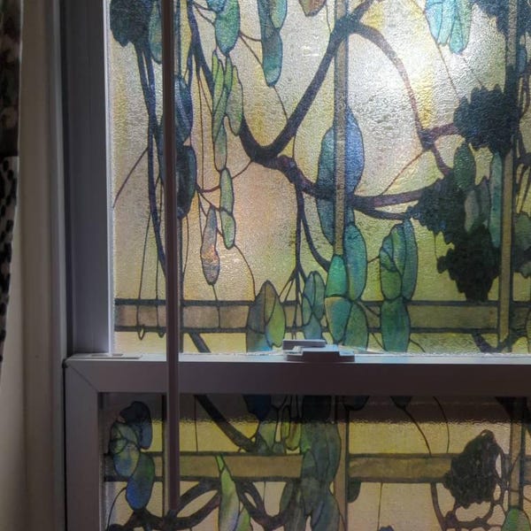 Christian Cross Stained Glass Window Film - Religious Decorative ...