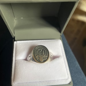 Maclean Scottish Clan Crest Signet Ring, Silver Hallmarked Handmade and ...