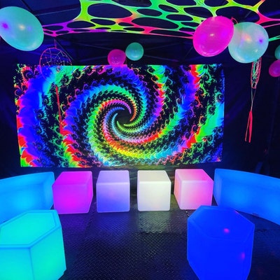 Macrodose Ceiling Canopy Trippy UV Reactive Geometric - Etsy