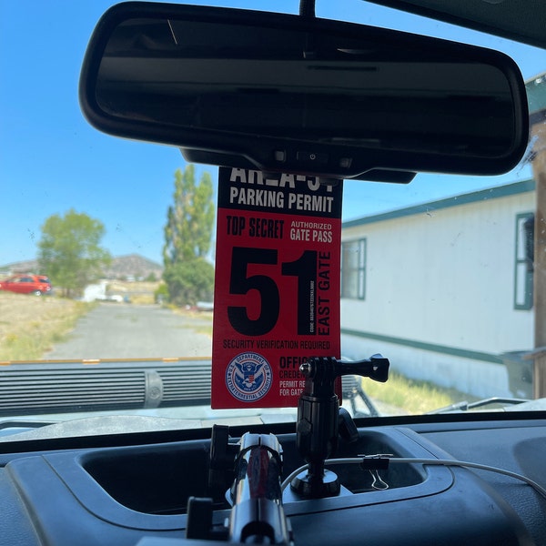 Area 51 Top Secret Access Package, Map, Parking Permit, License Frame, Bumper Sticker, Security ...