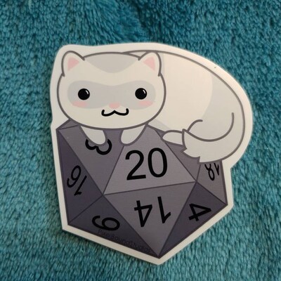 Chibi Raccoon D20 Stickers and Magnets - Etsy